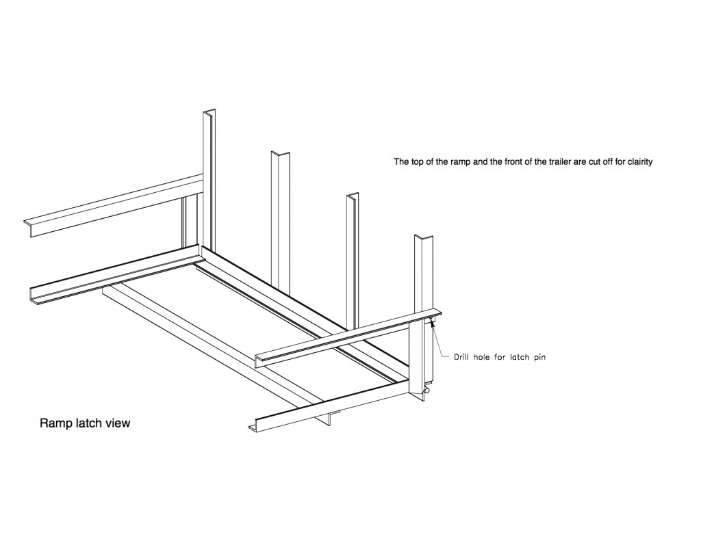 Red Wing Steel Works 5x8 utility trailer plans ramp latch view - Red ...